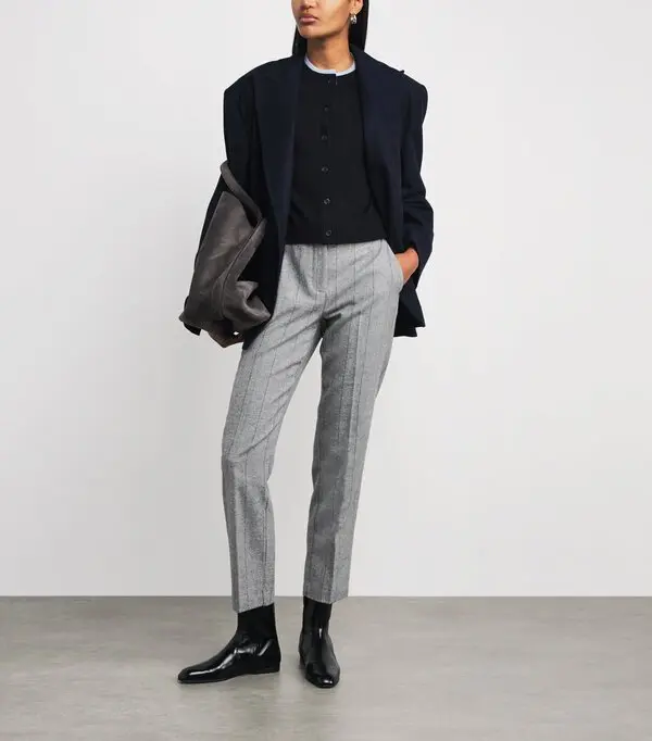 Max & Co. Wool-blend Herringbone Straight Trousers