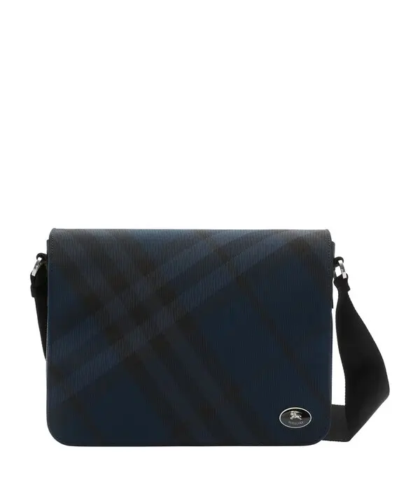 Burberry Grid Messenger Bag - Navy