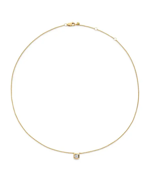 Monica Vinader Vermeil And Diamond Essentials Necklace - Gold