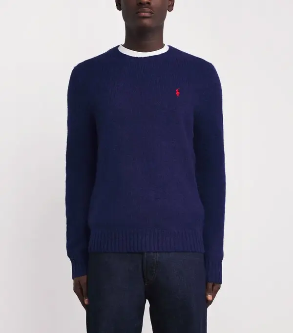 Ralph Lauren Wool-alpaca Logo Sweater - Blue