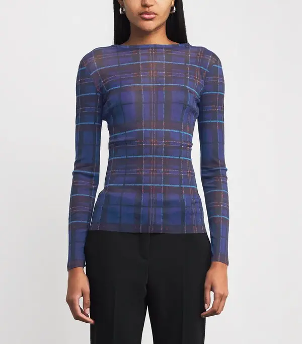 Max & Co. Long-sleeve Check Top
