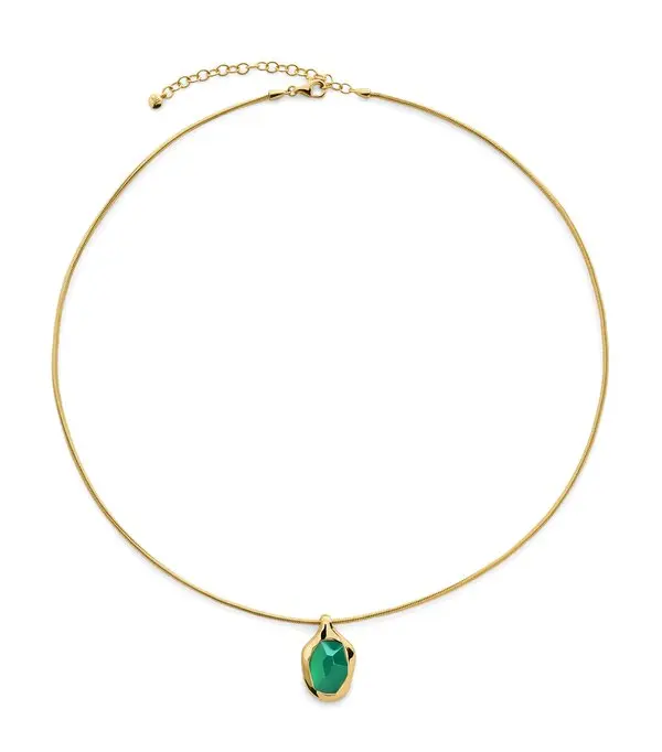 Monica Vinader Vermeil And Onyx Odyssey Necklace - Gold