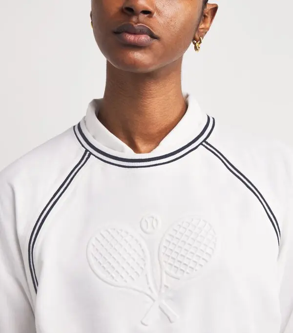 FRAME Stretch-cotton Tennis Sweatshirt