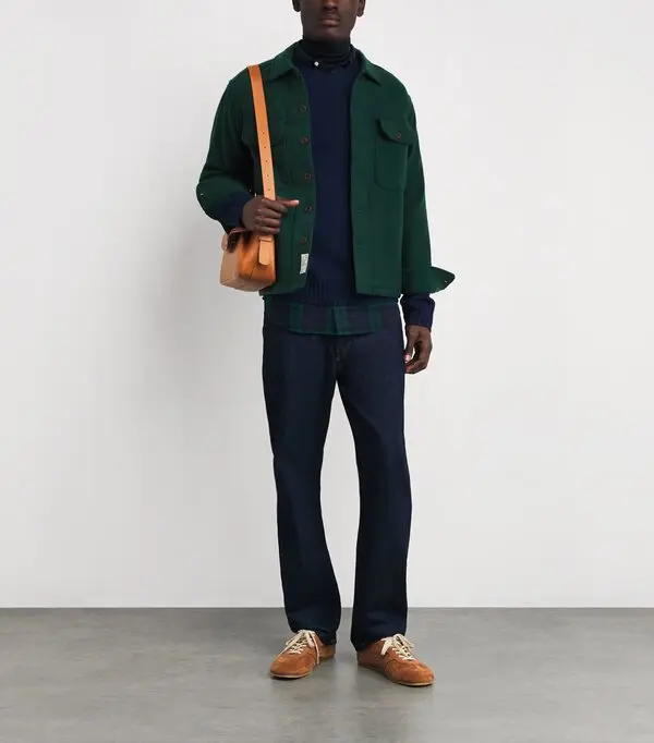 Polo Ralph Lauren Wool Twill Suede-patch Overshirt