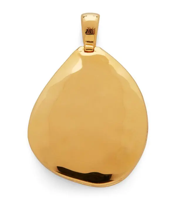 Monica Vinader Vermeil Deia Pebble Locket Pendant - Gold