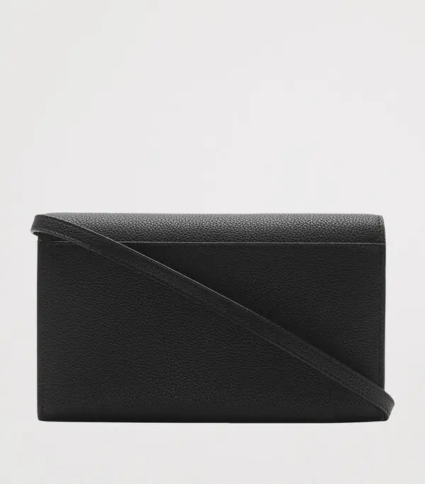 Burberry Leather Cotswolds Strap Wallet - Black