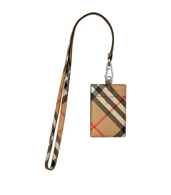 Burberry Check Lanyard Card Case