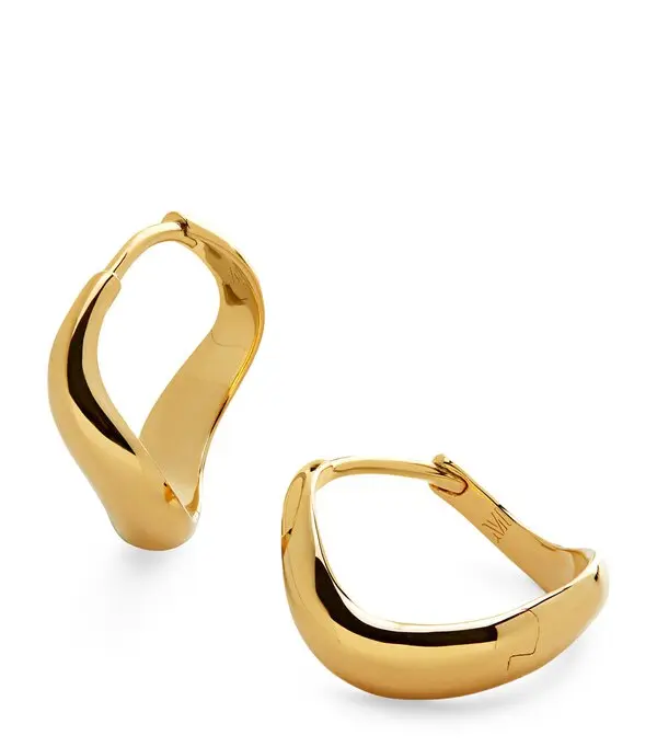 Monica Vinader Vermeil Swirl Hoop Earrings - Gold