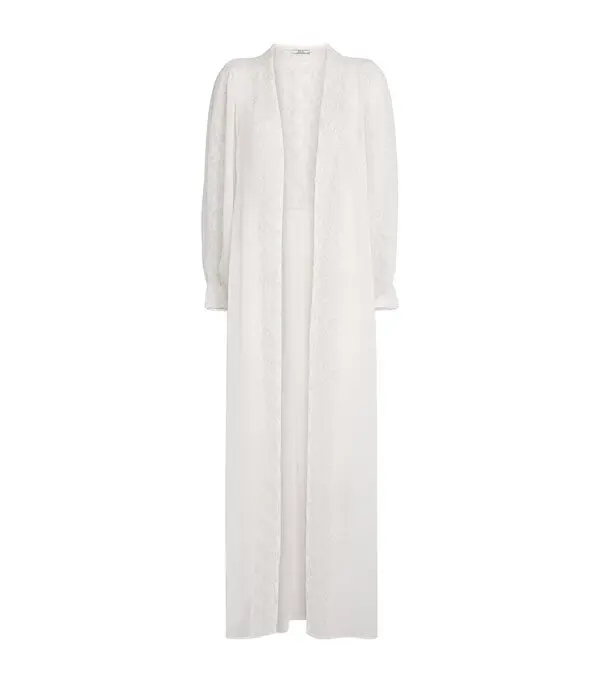 BOCAN Chiffon Lace-trim Ora Robe - Ivory