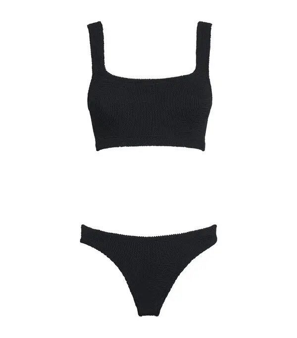 Hunza G Tessa Eyelet Bikini - Black