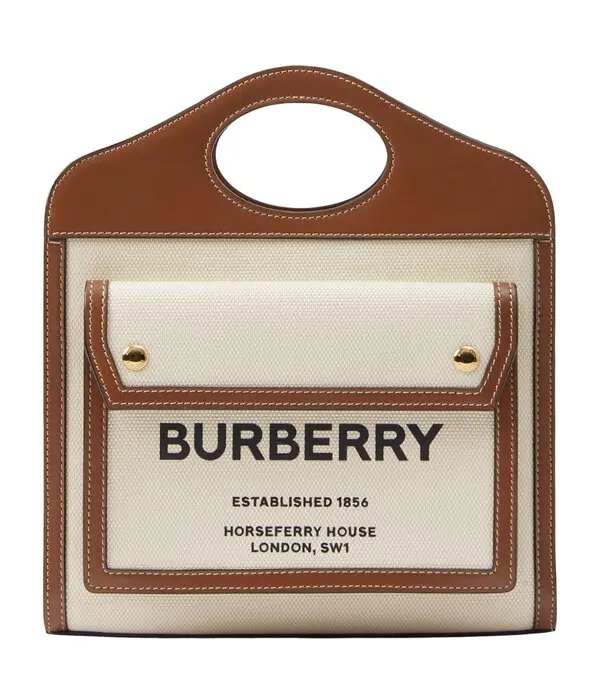 Burberry Mini Canvas Pocket Bag - Brown