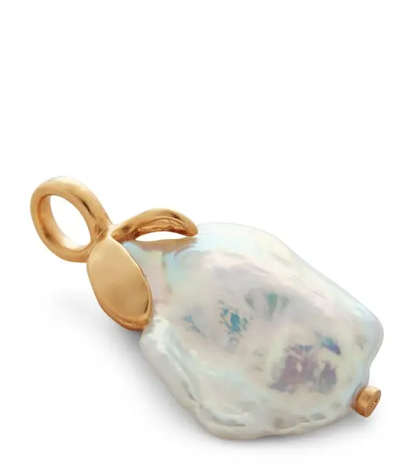Monica Vinader Vermeil And Keshi Pearl Pendant - Gold