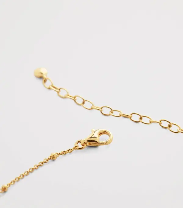 Monica Vinader Vermeil And White Topaz Mini Gemstone Chain Necklace - Gold