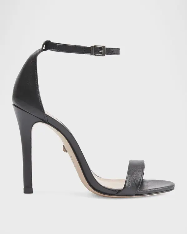 Schutz Cadey Lee Croc-print Stiletto Sandals - Black