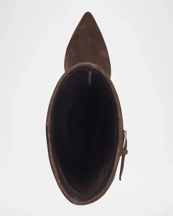 Marc Fisher Naples Suede Knee-high Boots - Dkbrwn