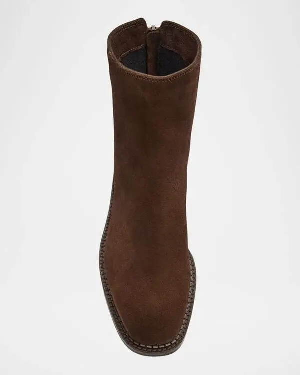 La Canadienne Selina Waterproof Suede Booties - Brunette