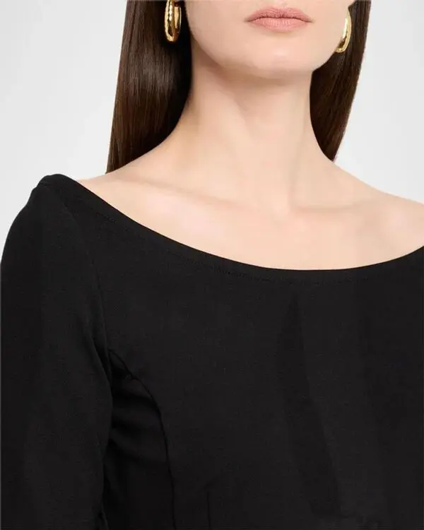FAVORITE DAUGHTER Knit Cold Shoulder Top