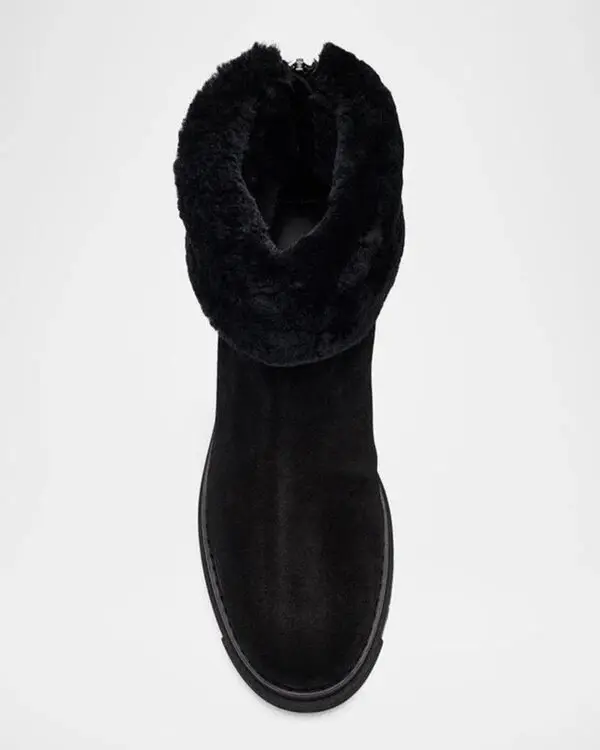 La Canadienne Dory Shearling-lined Ankle Boots - Black