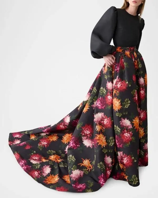 Carolina Herrera Puff-sleeve Silk Gazar Shirt