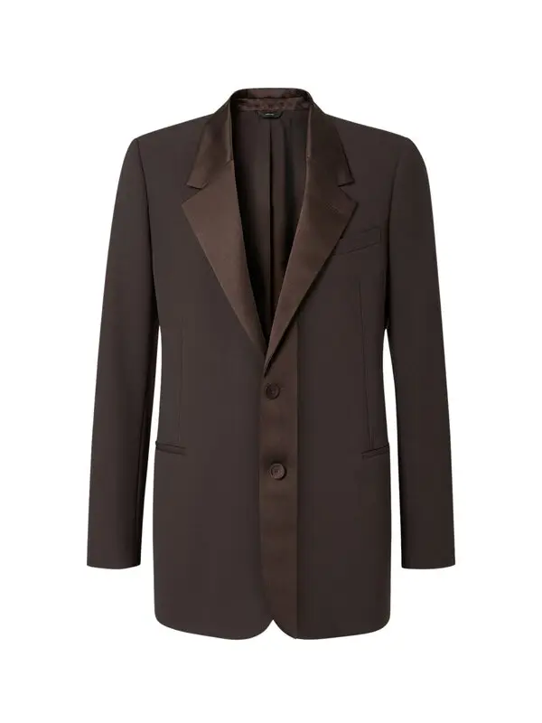 Fendi Single-breasted Blazer In Crêpe Wool