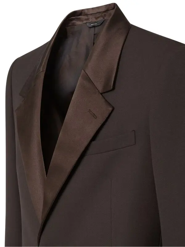 Fendi Single-breasted Blazer In Crêpe Wool