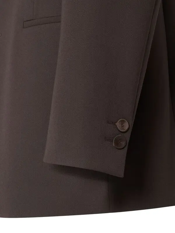 Fendi Single-breasted Blazer In Crêpe Wool