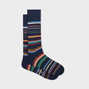 Paul Smith Striped Socks - Blue