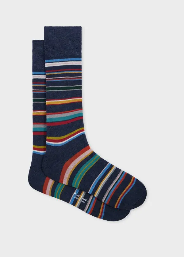 Paul Smith Striped Socks - Blue