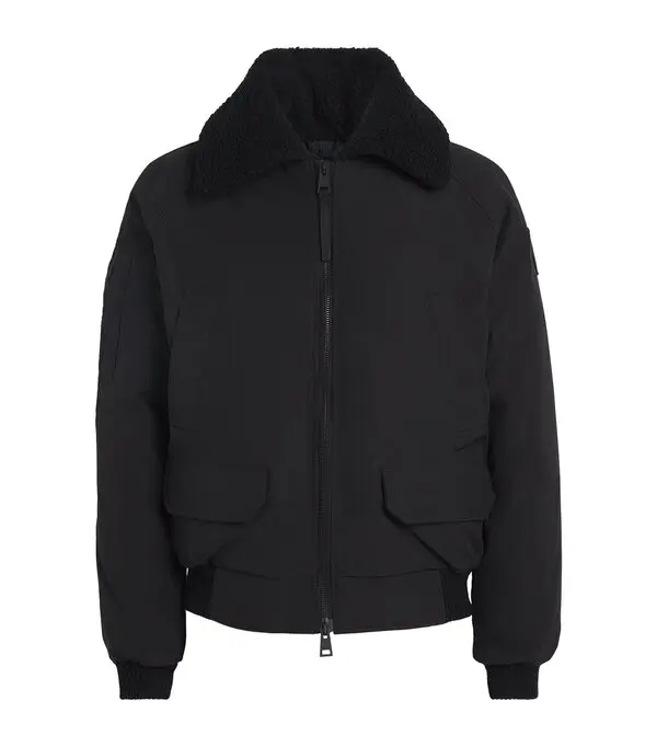 Canada Goose Down Aviator Bomber Jacket - Black