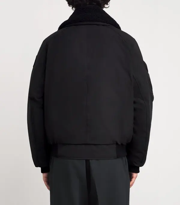 Canada Goose Down Aviator Bomber Jacket - Black