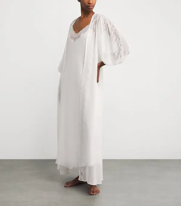 BOCAN Chiffon Lace-trim Ora Robe