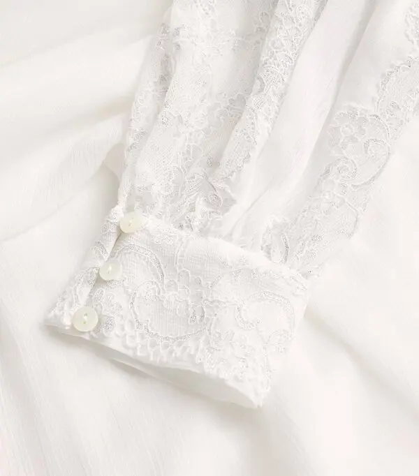 BOCAN Chiffon Lace-trim Ora Robe