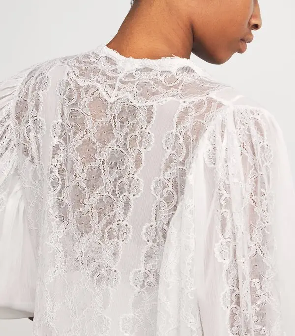 BOCAN Chiffon Lace-trim Ora Robe