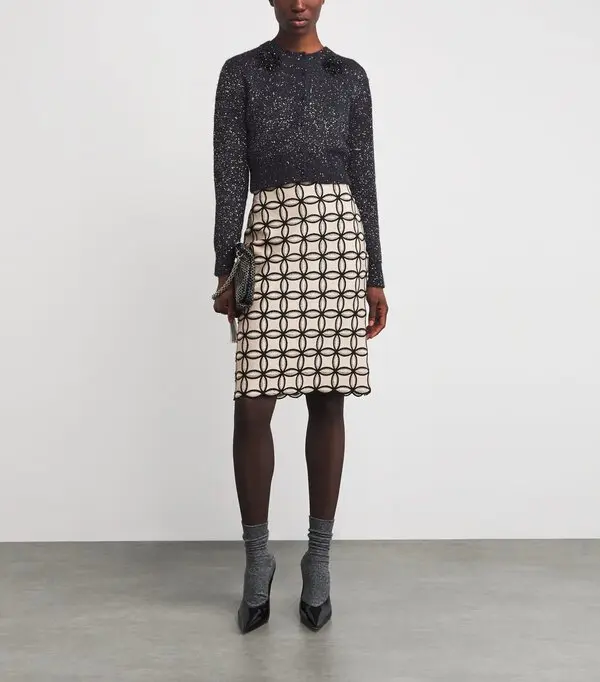 Erdem Wool-blend Sequin Cardigan