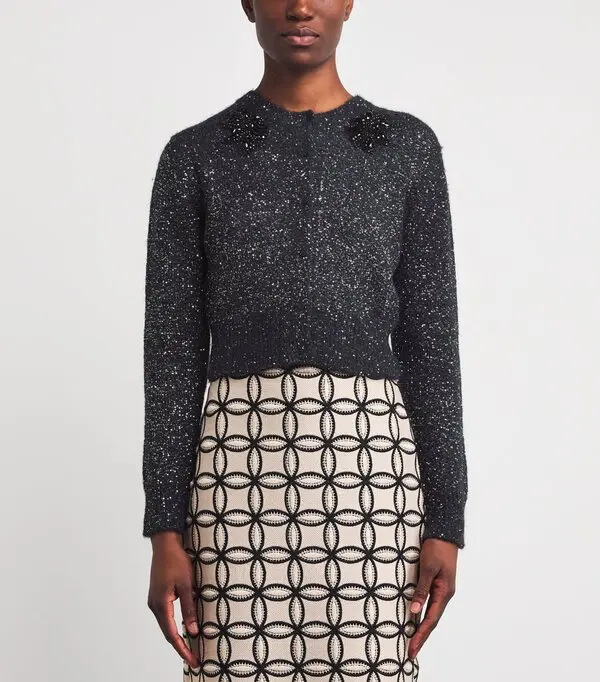 Erdem Wool-blend Sequin Cardigan