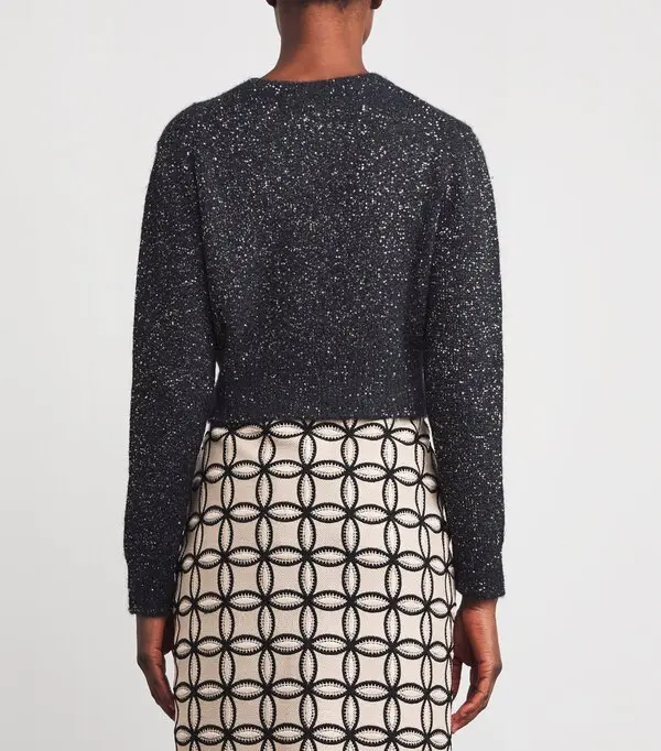 Erdem Wool-blend Sequin Cardigan
