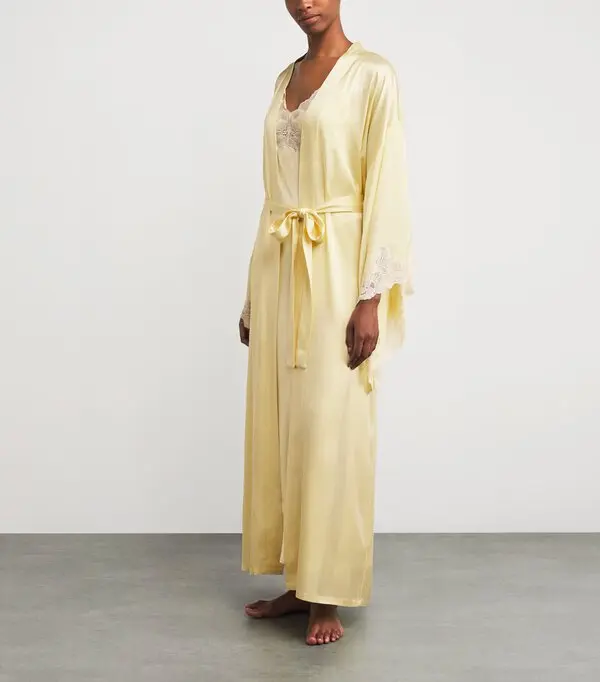 BOCAN Satin Lace-trim Heidi Robe