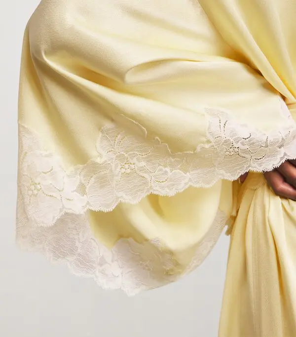 BOCAN Satin Lace-trim Heidi Robe