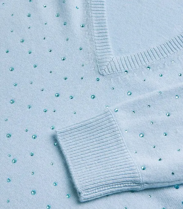 ALLUDE Wool-cashmere Crystal-embellished Sweater