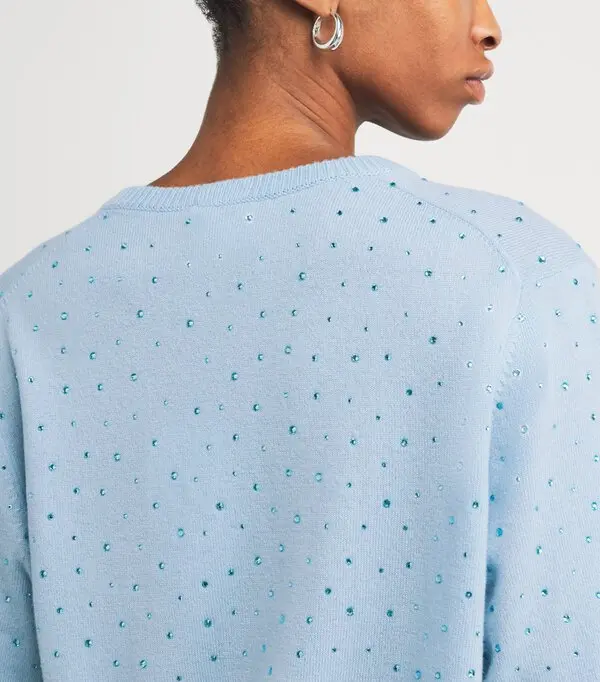 ALLUDE Wool-cashmere Crystal-embellished Sweater