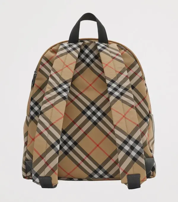 Burberry Check Pattern Backpack - Beige