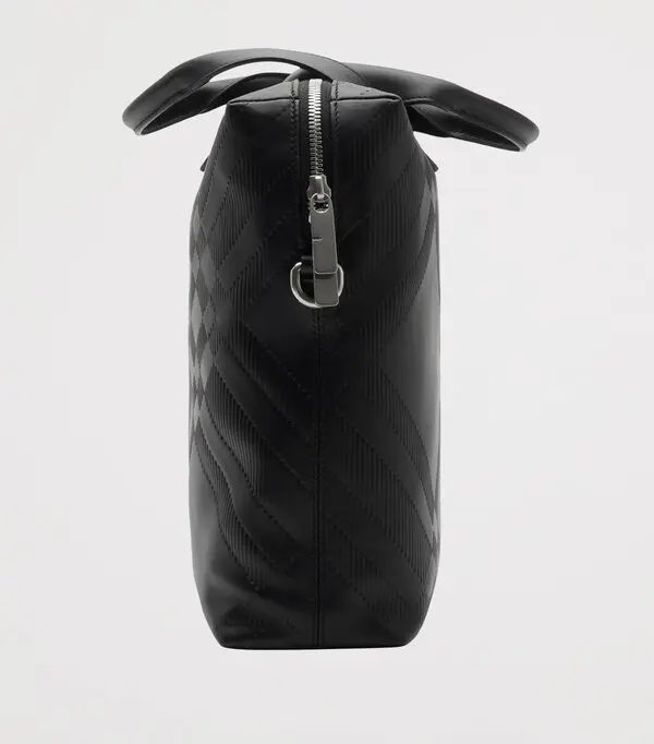 Burberry Leather Check-embossed Briefcase