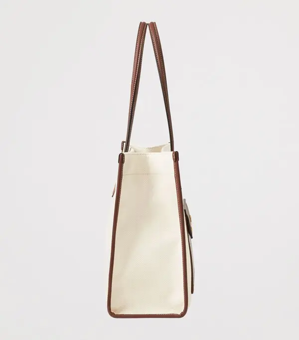Burberry Medium Canvas Freya Tote - Beige