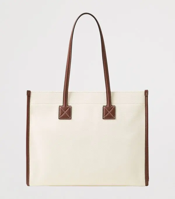 Burberry Medium Canvas Freya Tote - Beige