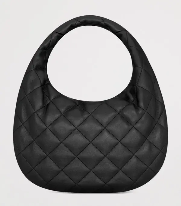 Saint Laurent Icarino Quilted Top-handle Bag - Black