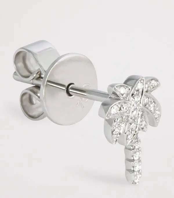 ANITA KO Gold And Diamond Palm Tree Single Stud Earring