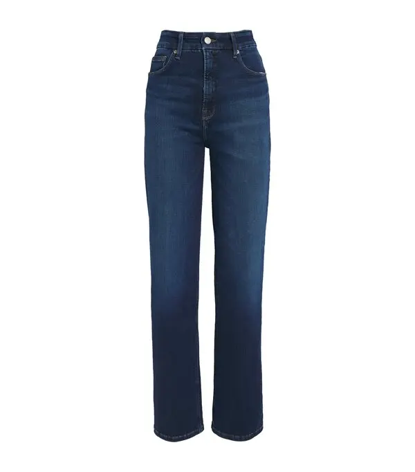 Good American Soft Tech Good True Straight Leg Jeans