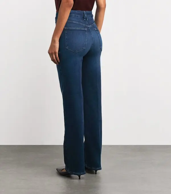 Good American Soft Tech Good True Straight Leg Jeans