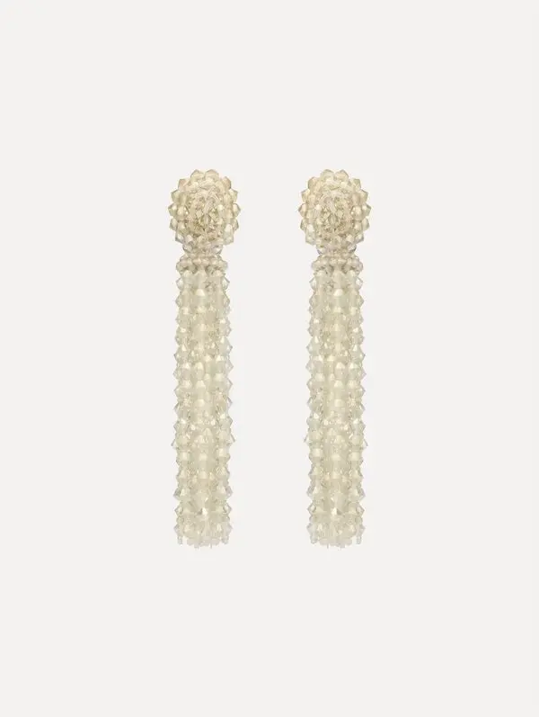 Oscar De La Renta Tassel Clip-on Earrings - Yellow