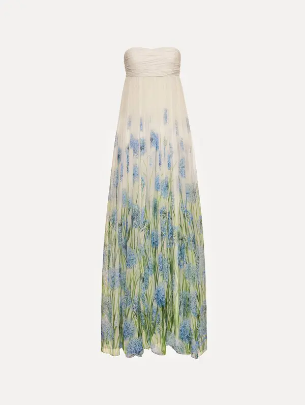 Oscar De La Renta Degrad Allium Chiffon Gown